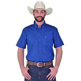 Camisa Radade Manga Curta Xadrez Fifty cor Azul - 1888